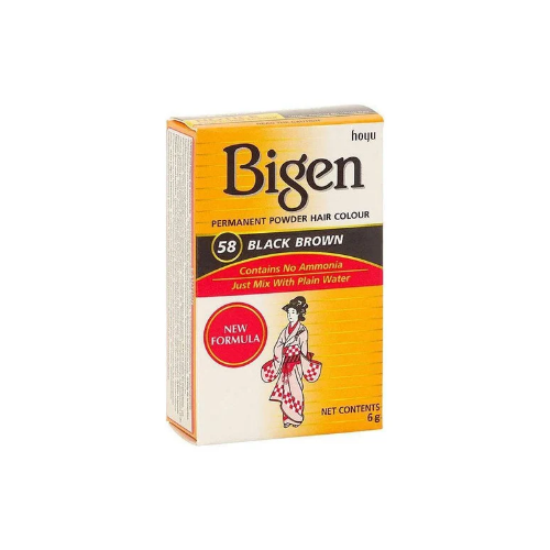 BIGEN 58 BLACK BROWN - POUDRE COLORANTE BIGEN 58 NOIR NATUREL 6g — konu ...